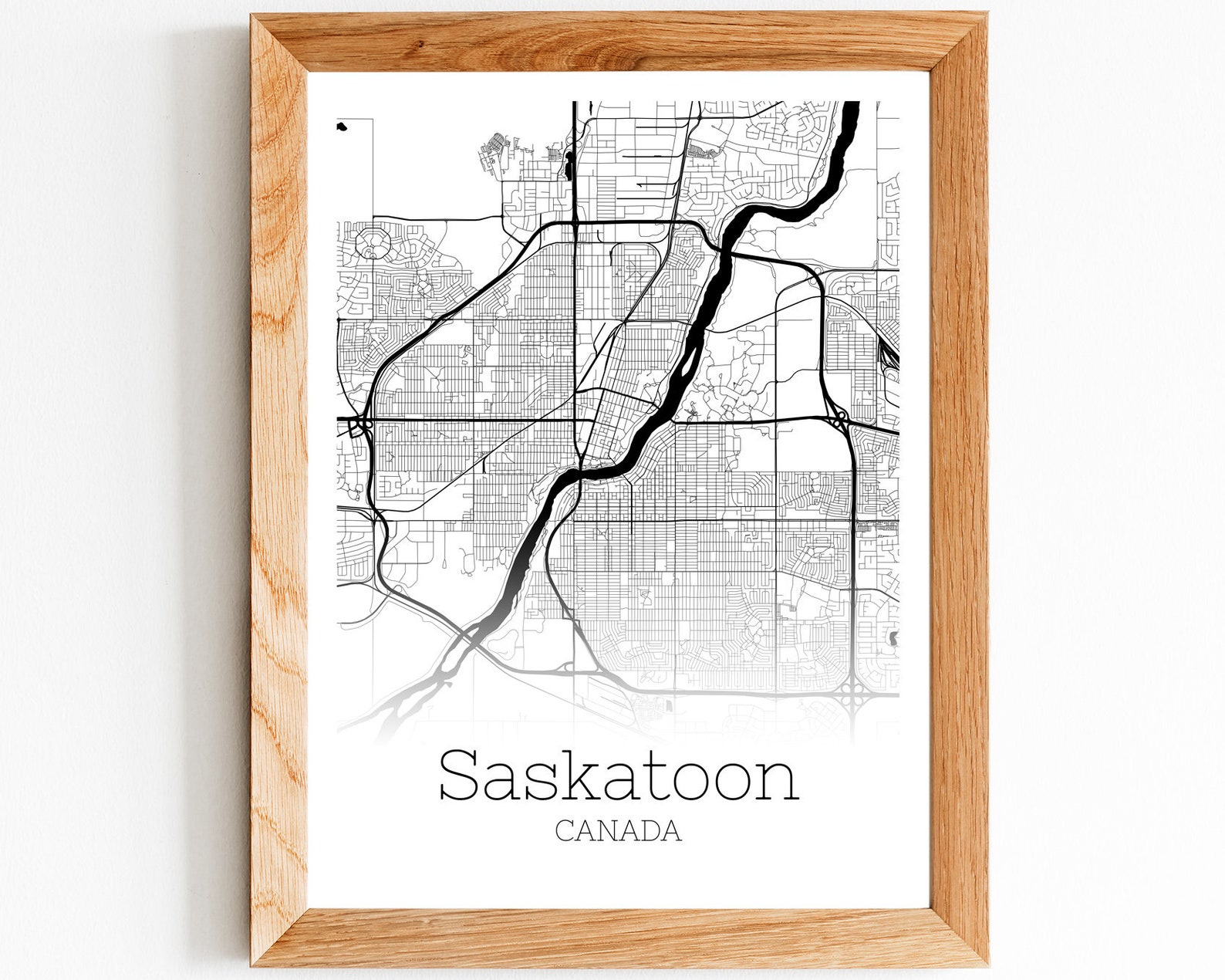 Saskatoon Map INSTANT DOWNLOAD Saskatoon Canada City Map | Etsy