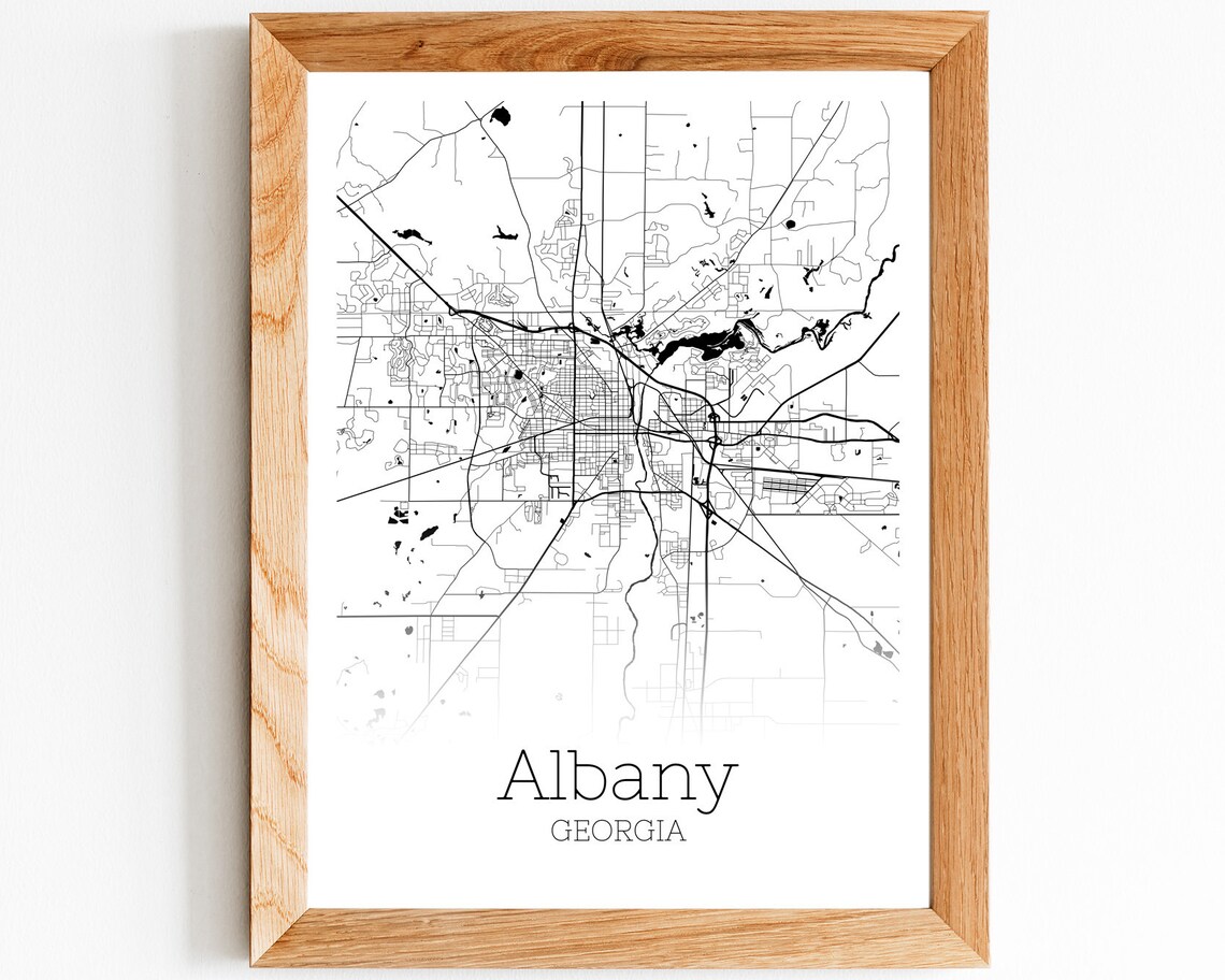 Albany Map INSTANT DOWNLOAD Albany Georgia City Map Printable | Etsy