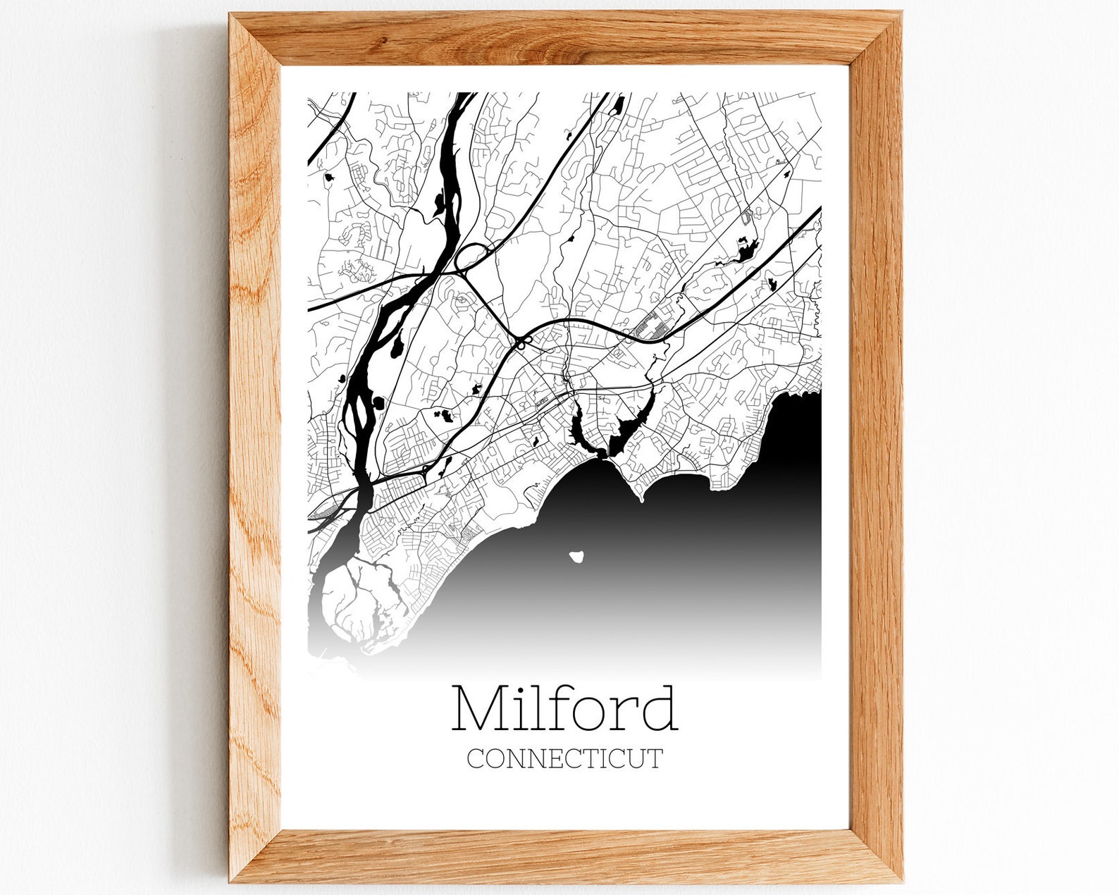 Milford Map INSTANT DOWNLOAD Milford Connecticut City Map | Etsy