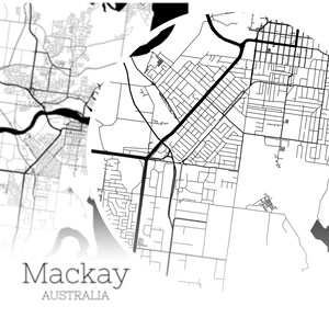 Mackay Map INSTANT DOWNLOAD Mackay Australia City Map | Etsy