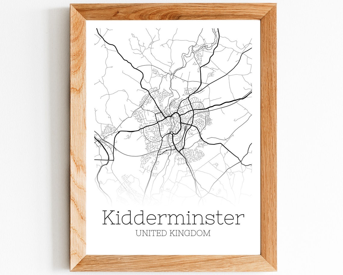 Kidderminster Map INSTANT DOWNLOAD Kidderminster United | Etsy