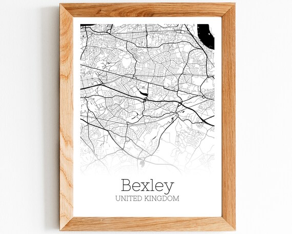 Bexley Map INSTANT DOWNLOAD Bexley United Kingdom City Map | Etsy