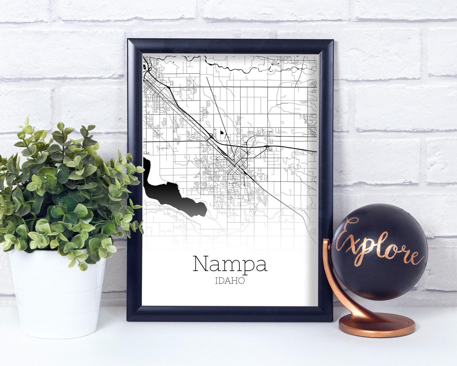 Nampa Map INSTANT DOWNLOAD Nampa Idaho City Map Printable | Etsy