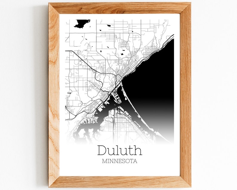 Duluth Map INSTANT DOWNLOAD Duluth Minnesota City Map | Etsy