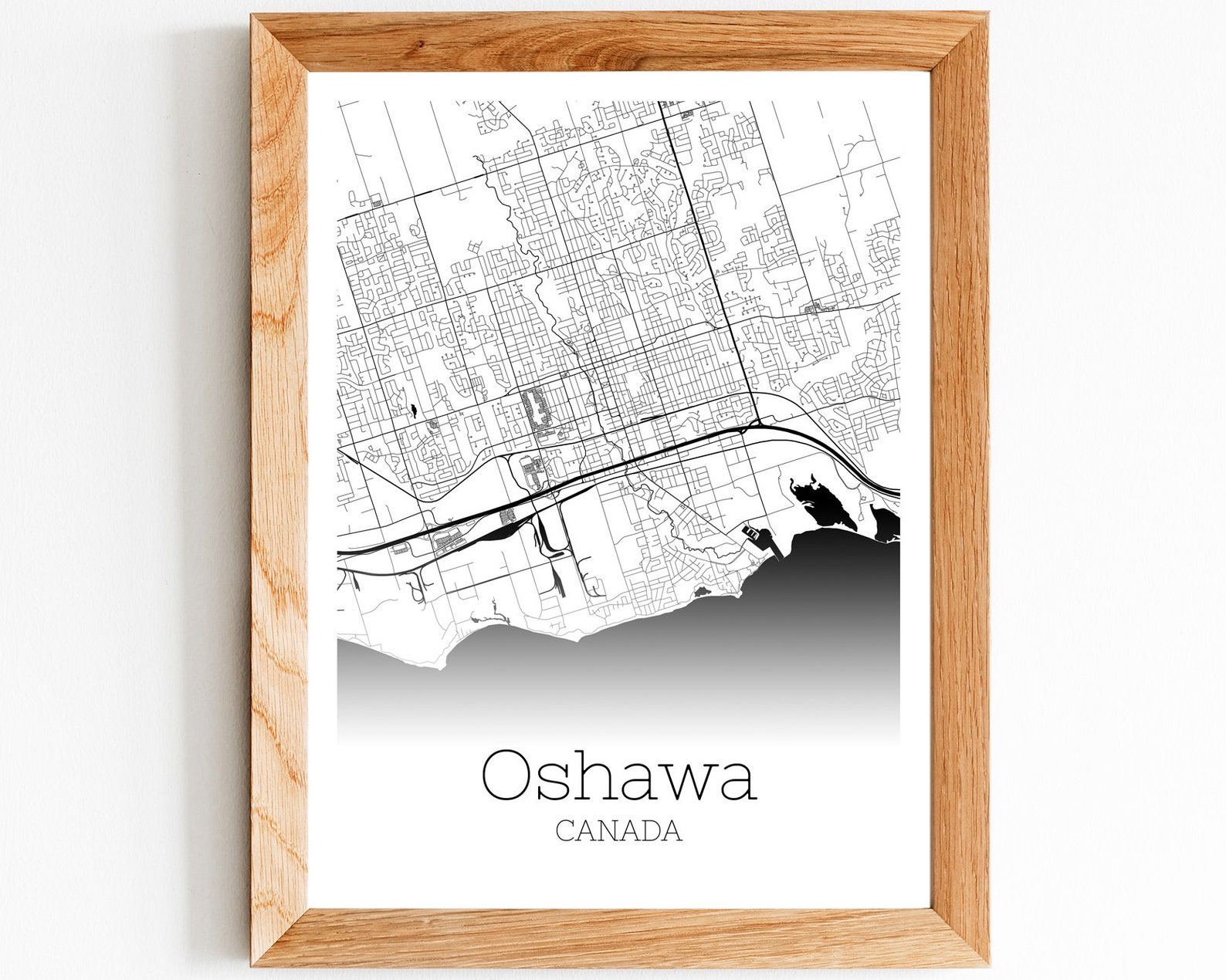 Oshawa Map INSTANT DOWNLOAD Oshawa Canada City Map Printable | Etsy