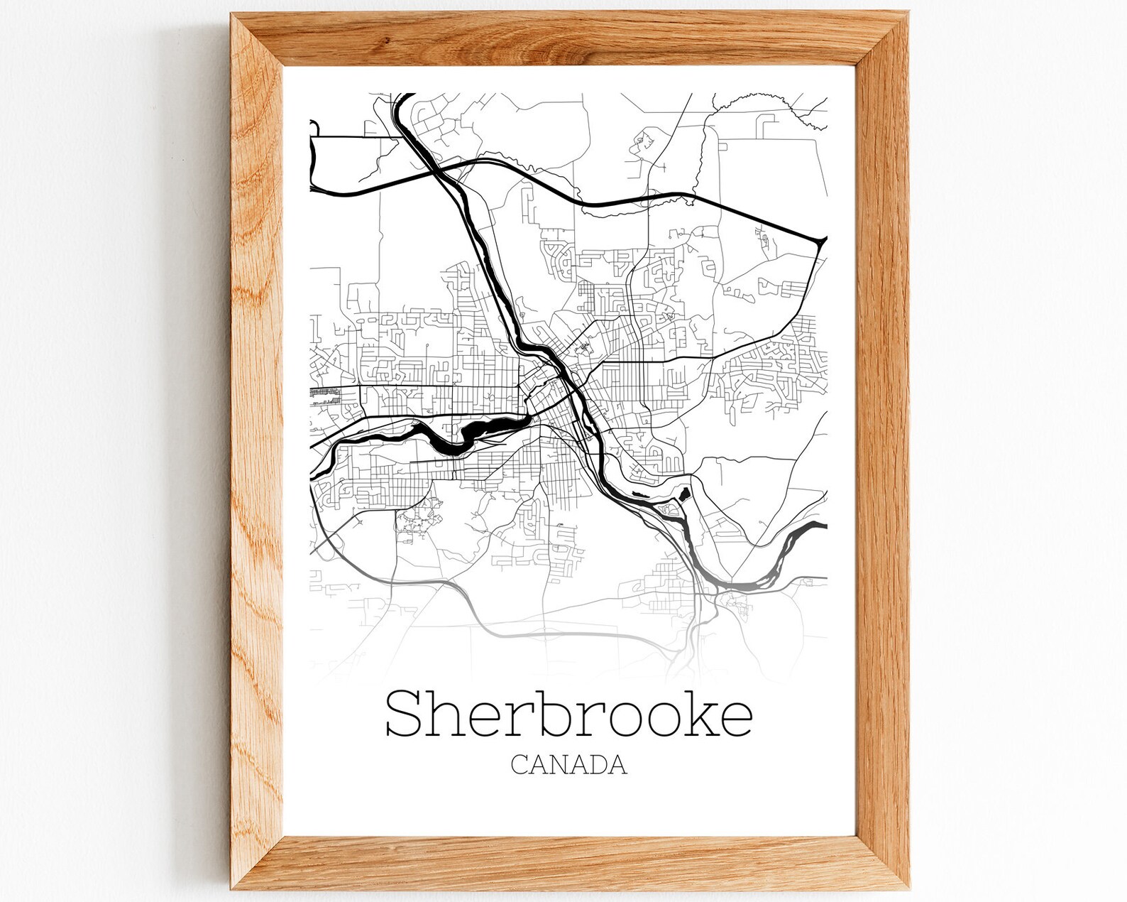 Sherbrooke Map INSTANT DOWNLOAD Sherbrooke Canada City Map | Etsy