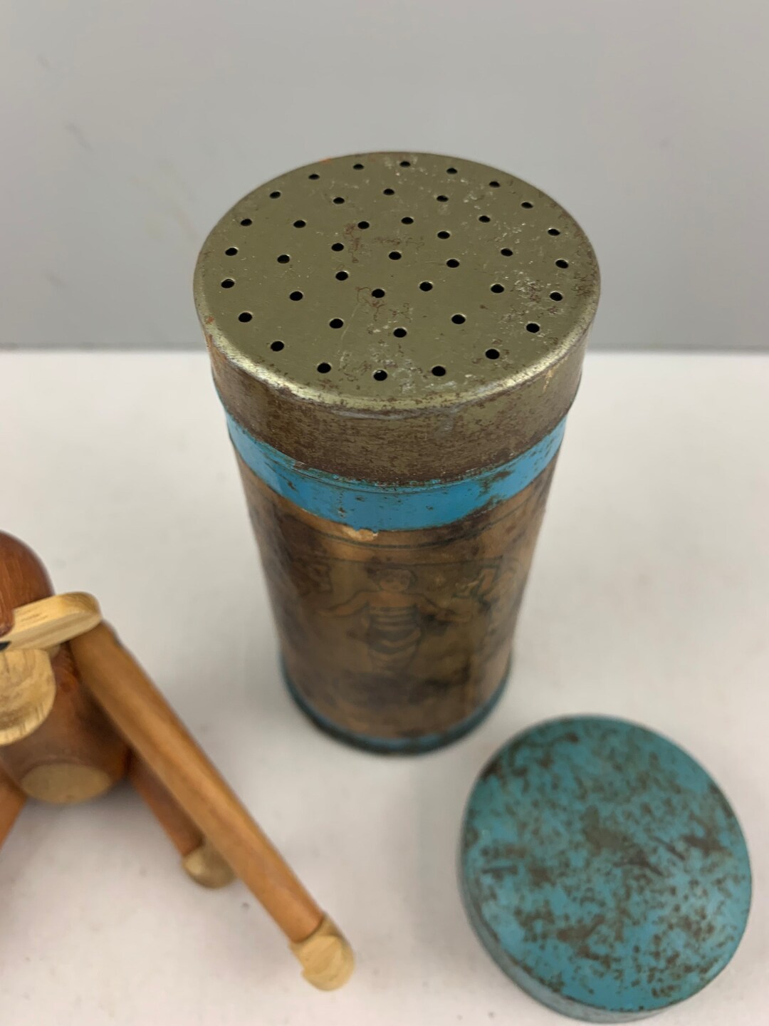Baby Powder Tin, Powder Mea Blue, Shaker, 50s - Etsy
