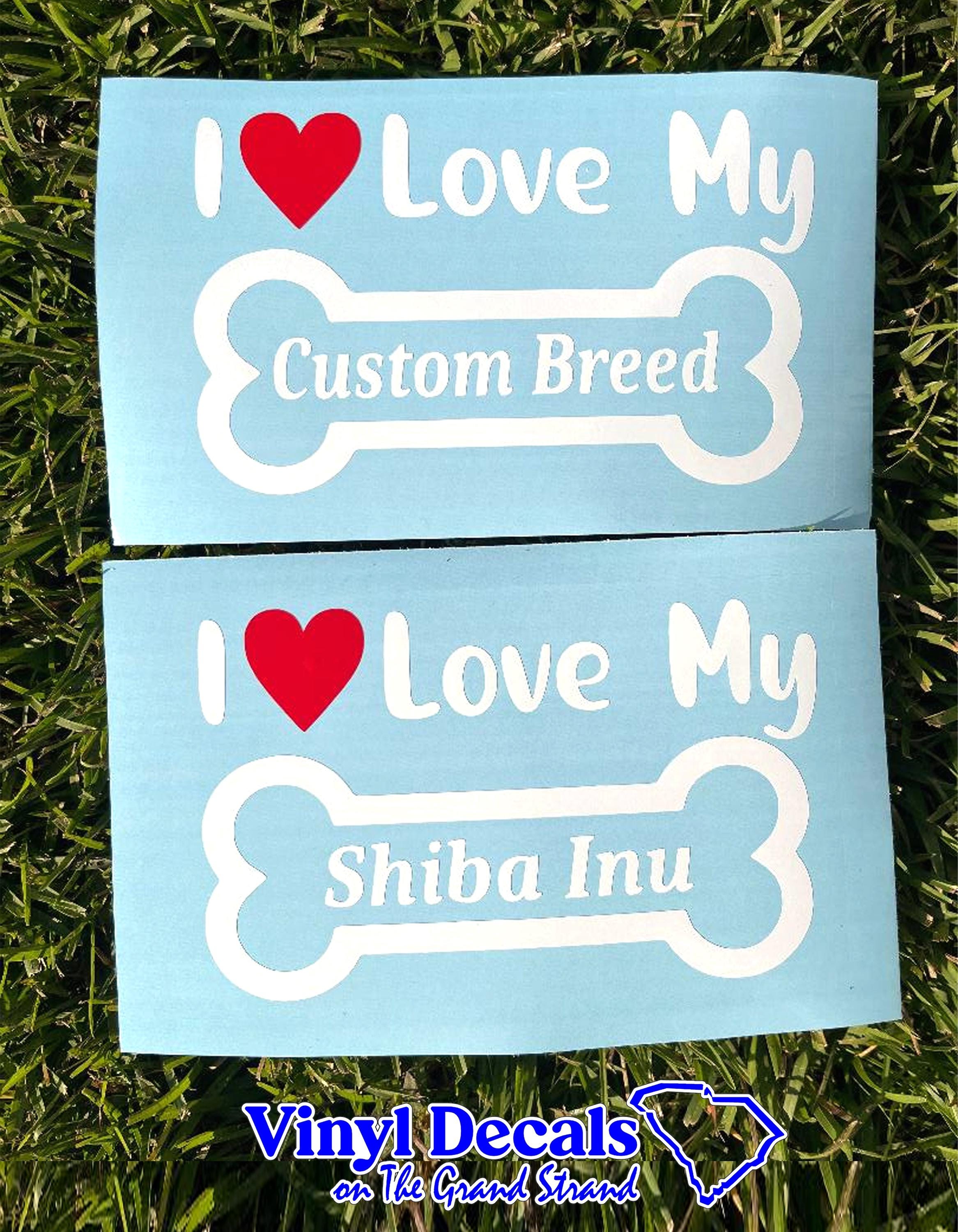 Custom Dog Breed Car Decal: Dog Mom Gift - Etsy