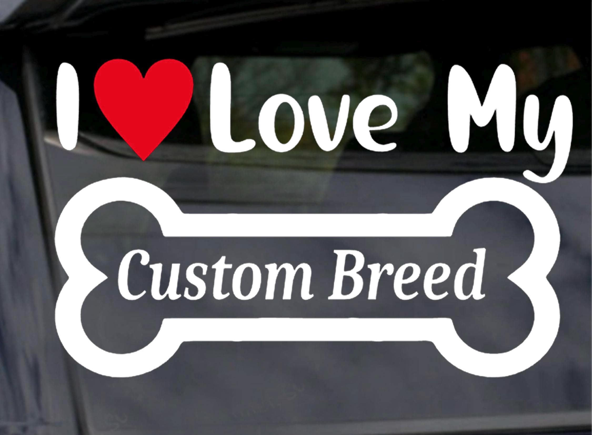 Custom Dog Breed Car Decal: Dog Mom Gift - Etsy