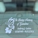 In Loving Memory Butterfly Car Decal, Personalized Memorial Window ...