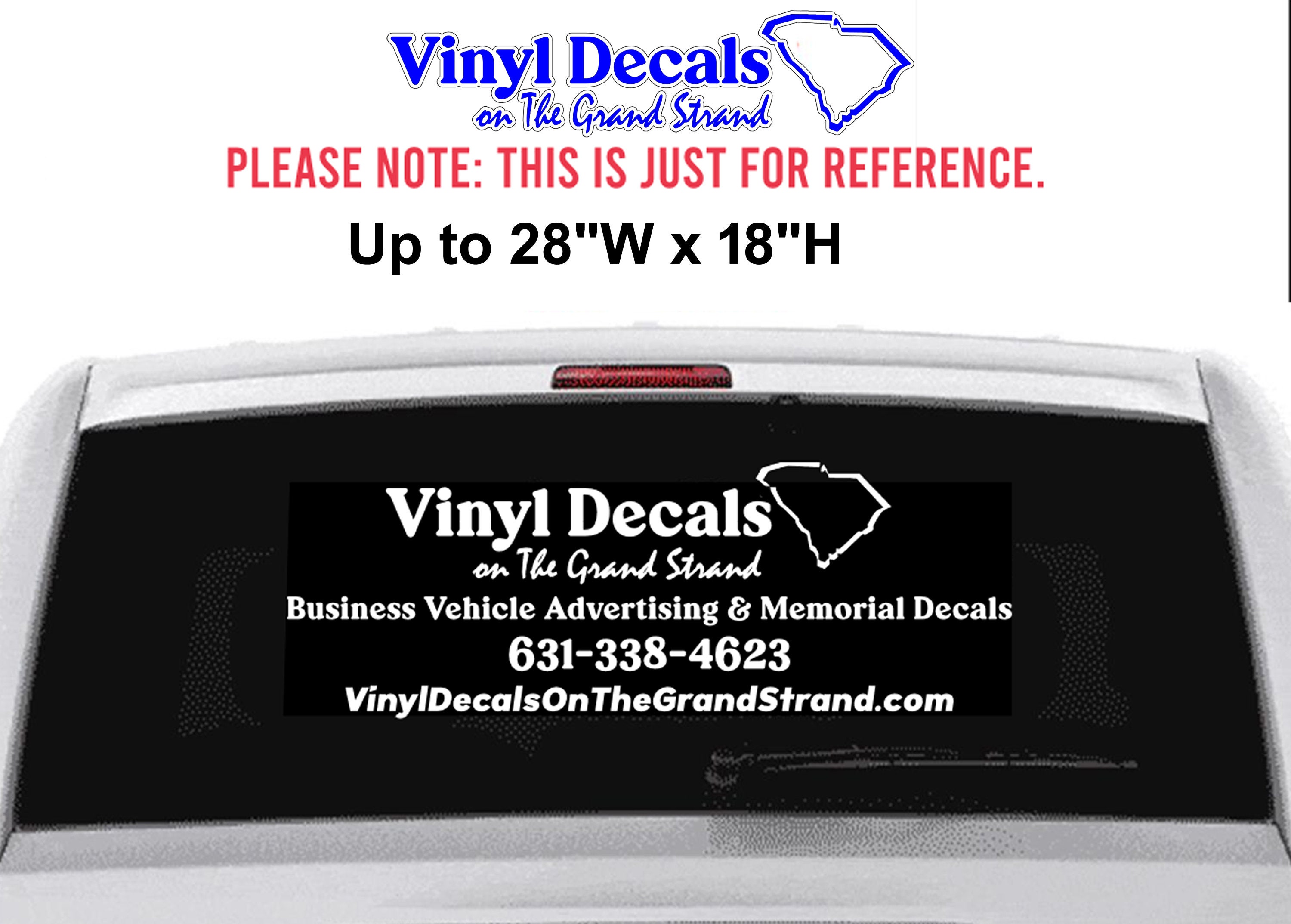 Custom Business Car Window Decal: Advertising Grade Vinyl - Etsy