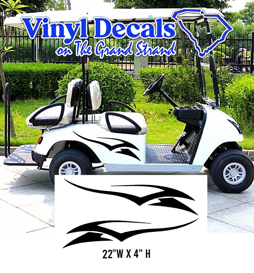Golf Cart Decals, Golf Cart Graphics for Golfer Gift, Harpoon, Racing ...