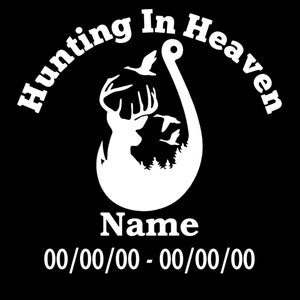 Hunting in Heaven in Loving Memory Mourning Gift, in Loving Memory ...