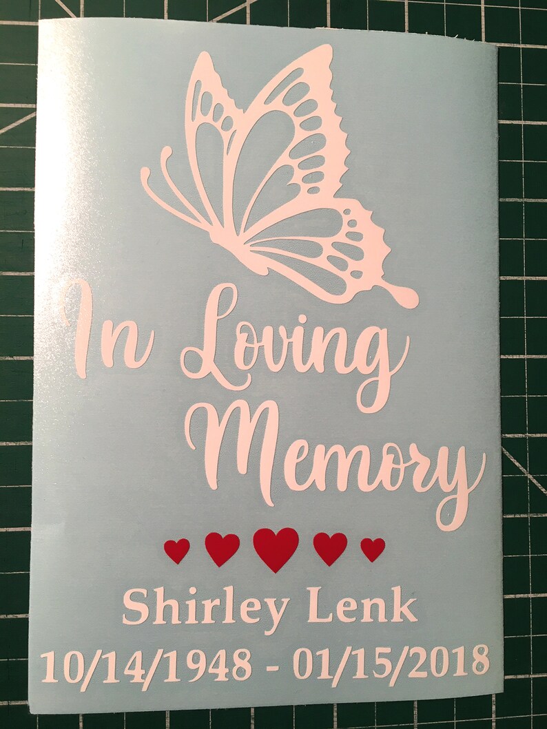 In Loving Memory Butterfly Decal - Etsy