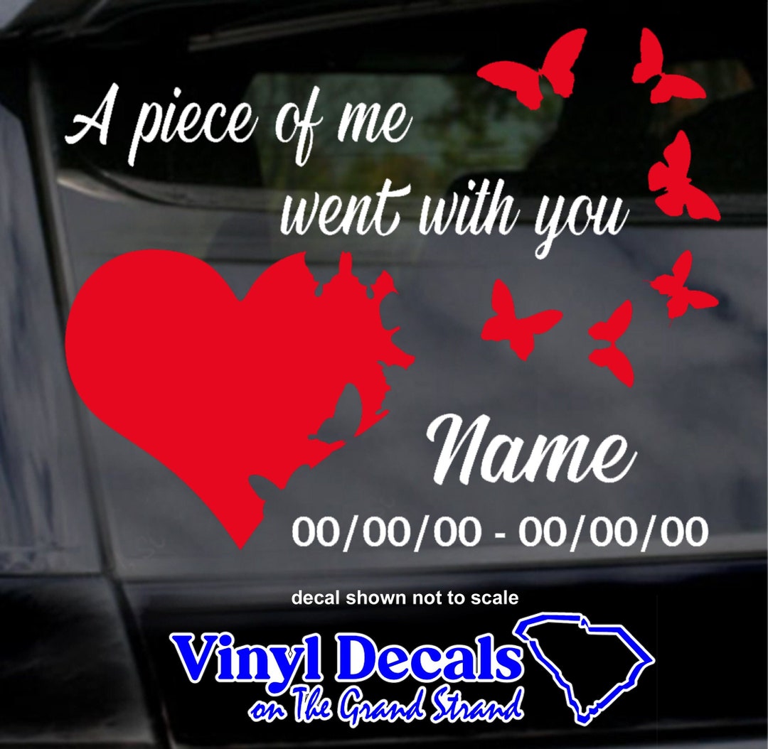 Custom in Loving Memory Memorial Car Decal - Etsy