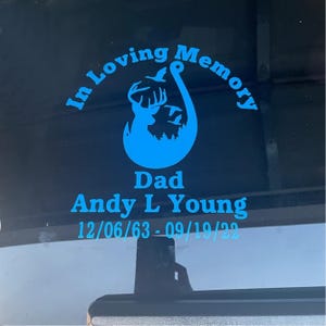 In Loving Memory Hunter Car Window Decal - Etsy