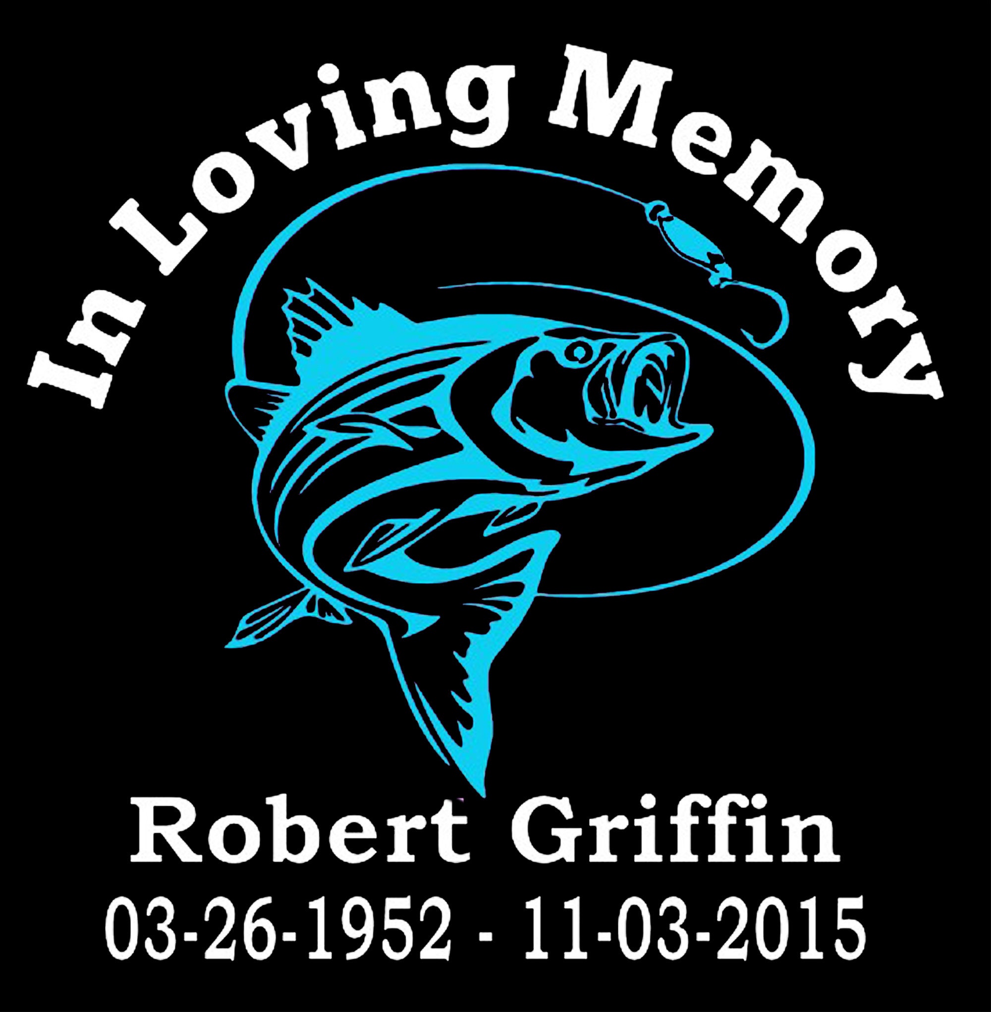 Fishing In Loving Memory Decal Custom In Loving Memory Car | Etsy