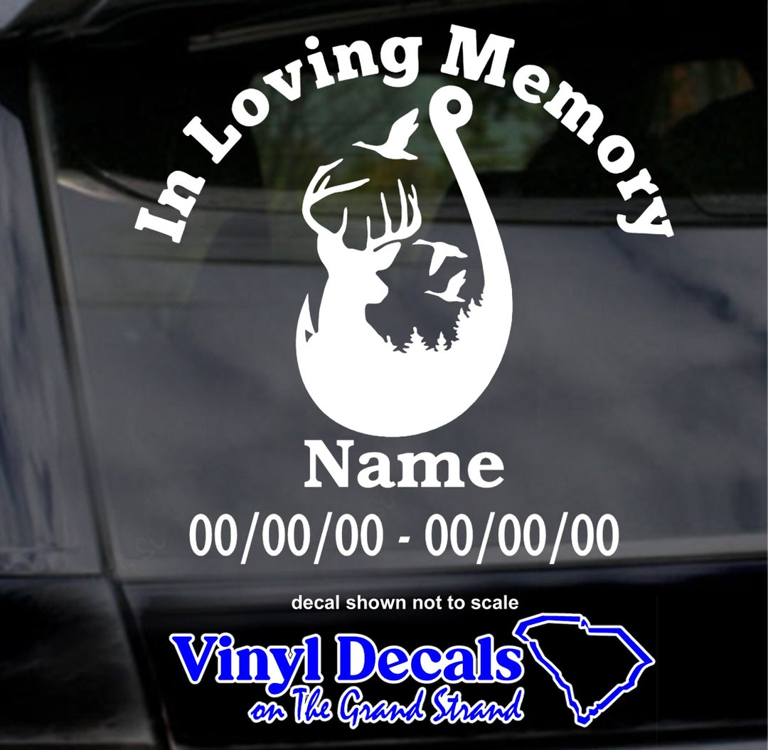 In Loving Memory Hunter Decal, Life Celebration Gift, RIP Hunter ...