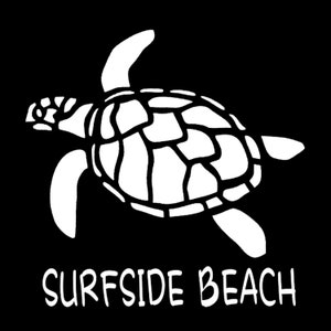 Surfside Beach With Sea Turtle Decal Sticker South Carolina - Etsy