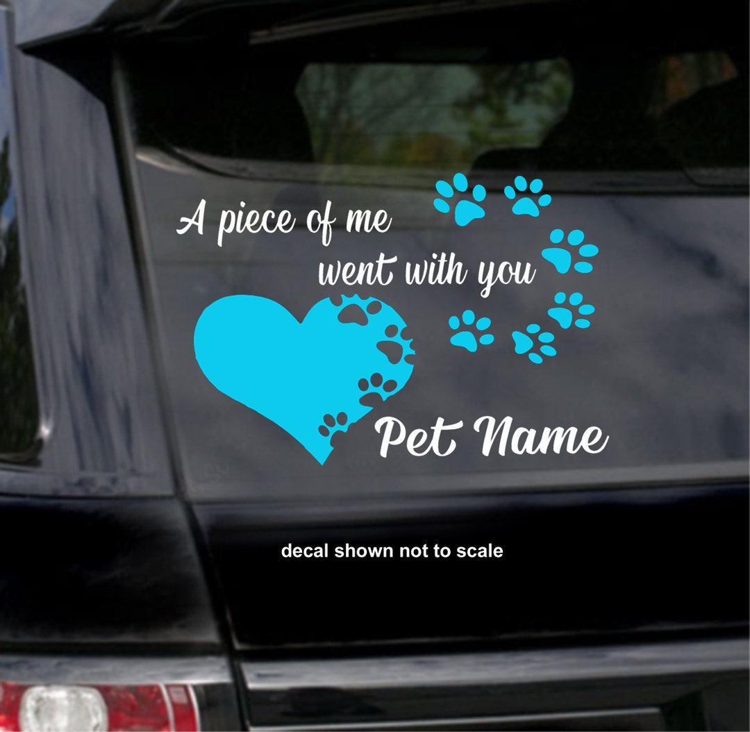 Custom Dog Memorial Car Window Decal - Etsy