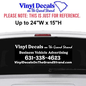 Custom Business Car Window Decal: Advertising Grade Vinyl - Etsy