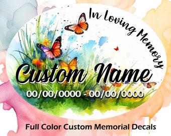 Butterfly in Loving Memory Car Decal , Memorial Butterfly Car Decal ...