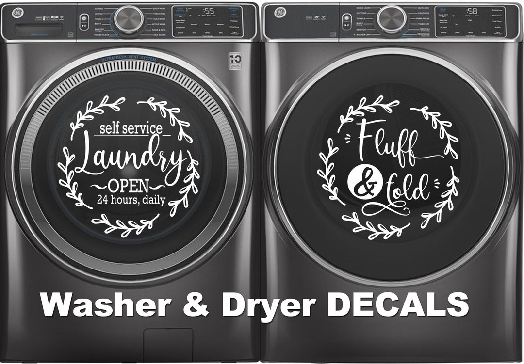 Washer and Dryer Decals - Etsy