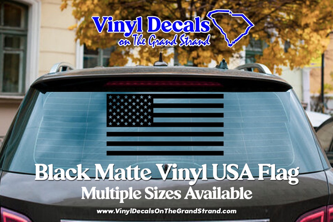 American Flag Decal for Car Window, USA Flag Vinyl Sticker, USA Flag ...