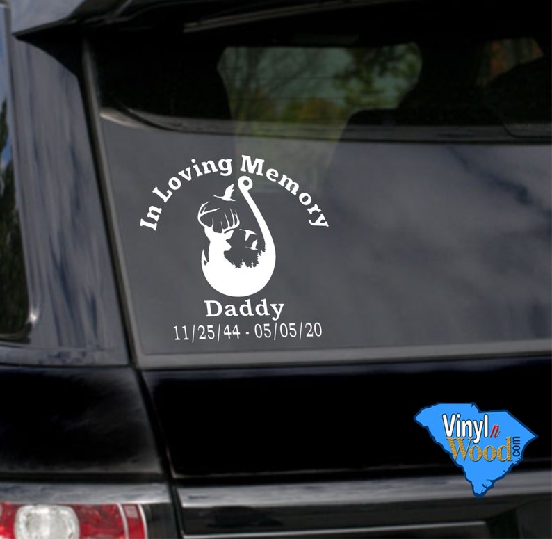 In Loving Memory Decals Vinyl Car Decal in Loving Memory Car | Etsy