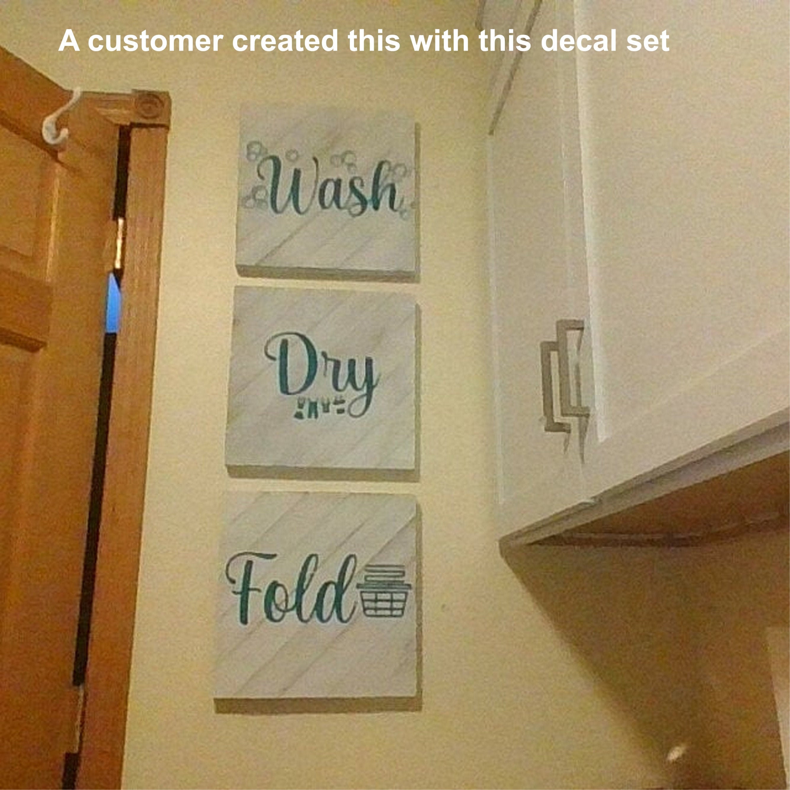 Wash and Dry Decals Washer and Dryer Decals Laundry Room - Etsy