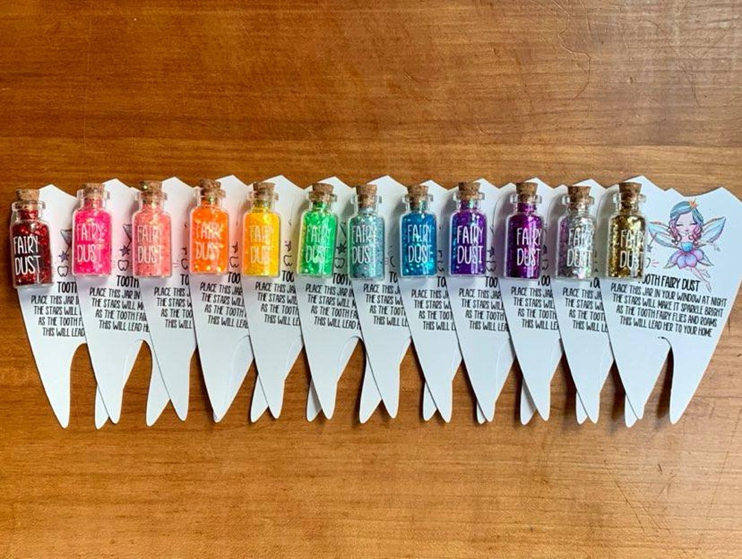 Set of 12 Large Tooth Fairy Dust, Pixie Dust to Place in Your Window ...