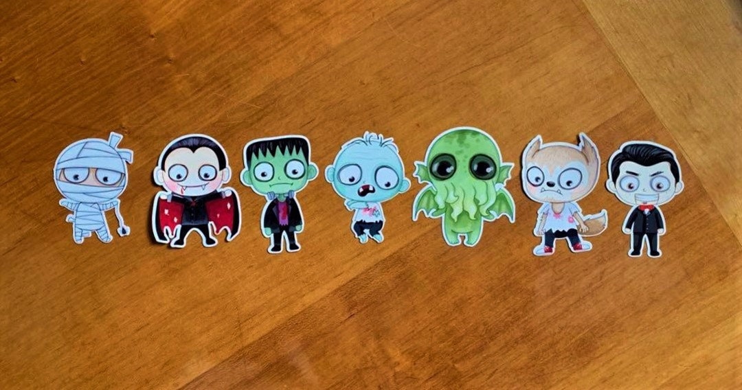 Horror Movie Inspired Fridge Magnets Inspired by Cthulhu, Frankenstein ...