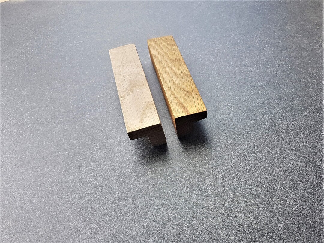 L Shape Wooden Pull Handles, Solid Furniture Handles, Ecological ...