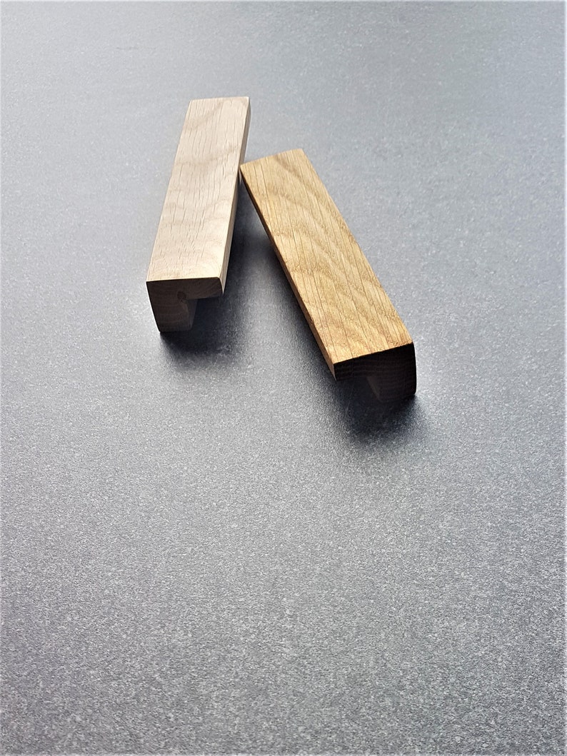 L Shape Wooden Pull Handles, Solid Furniture Handles, Ecological ...
