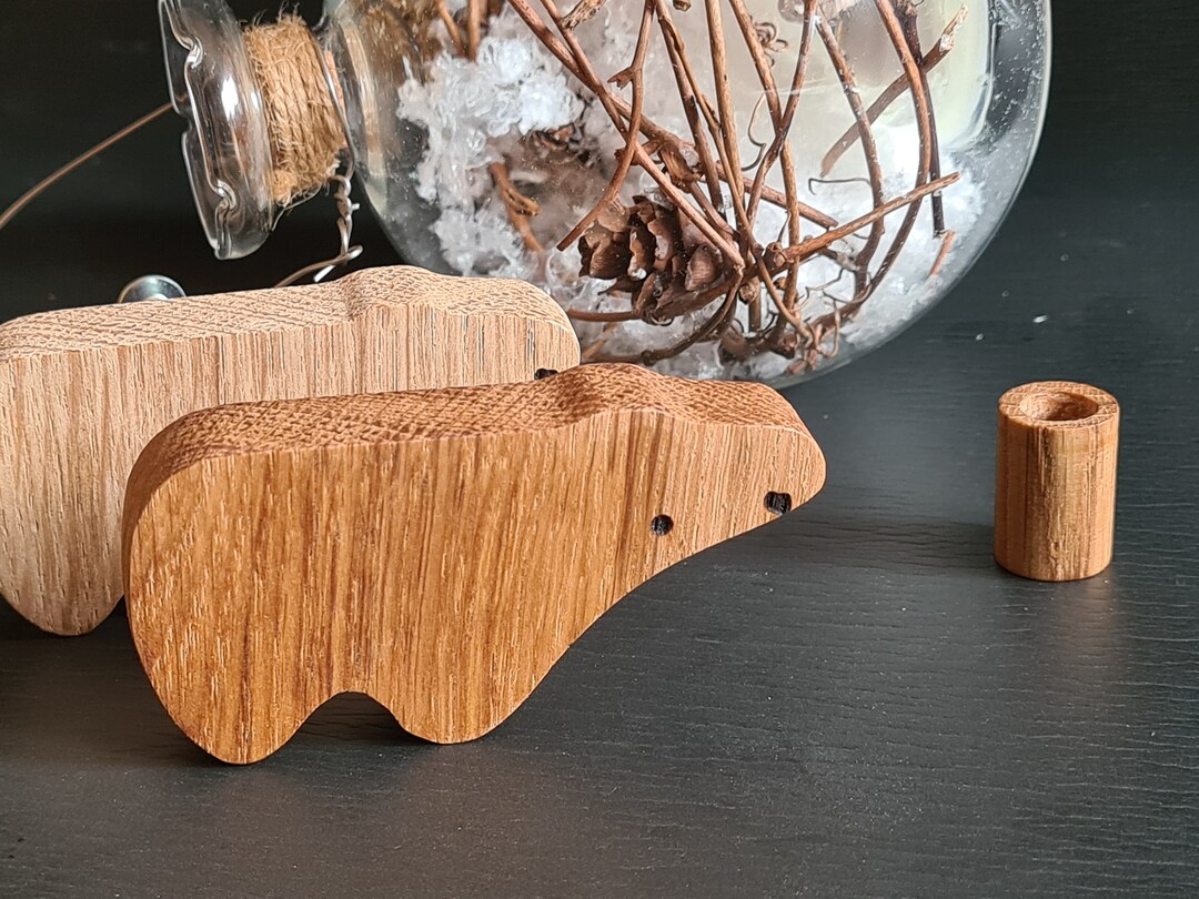 Bear Drawer Pulls, Wooden Forest Knobs, Ecological Wooden Handle ...