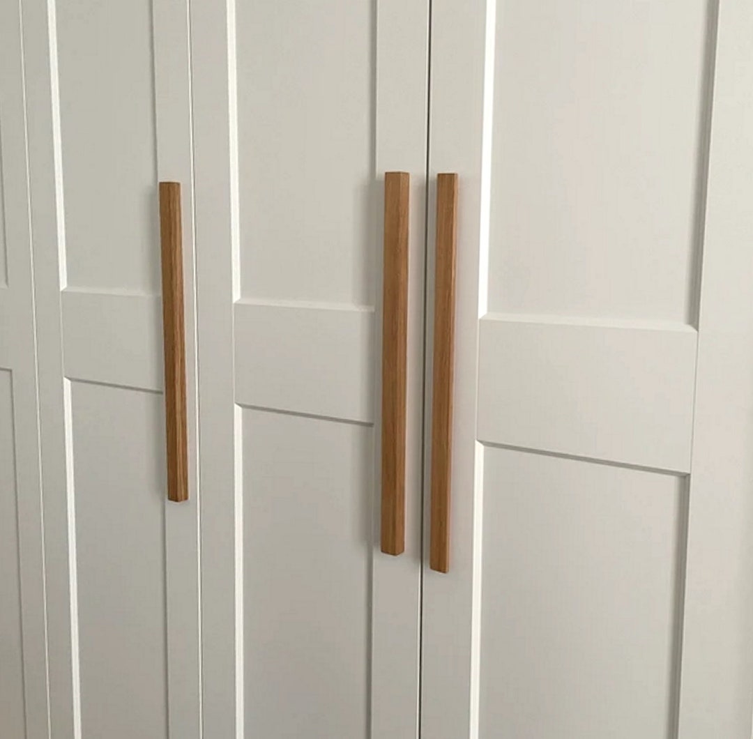 Long Handmade Furniture Handles Oak Wood Minimalist Elegant Cabinet ...