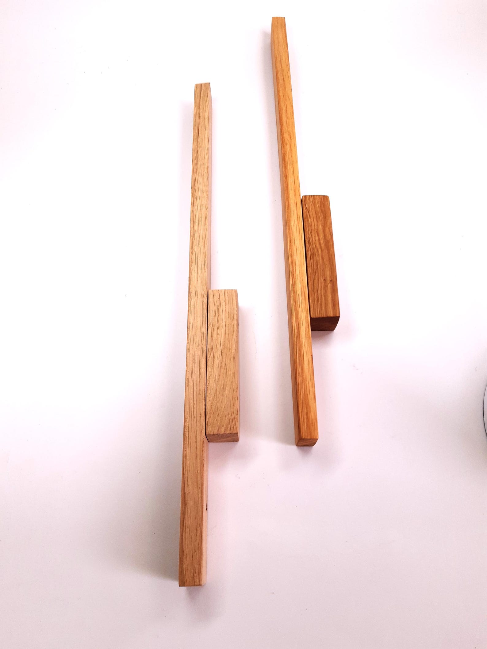 Long Wooden Handles, Stylish Furniture Handles for Refurbishment, Oak ...