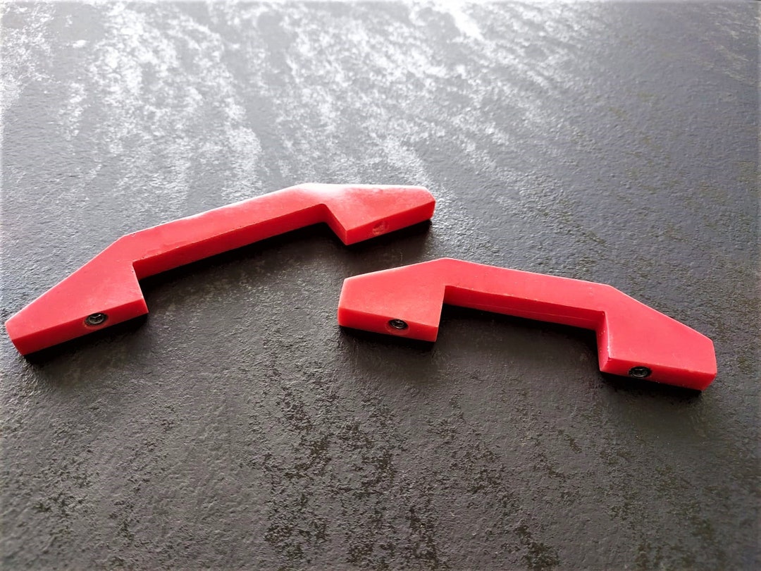 Vintage Red Epoxy Handles, Colorful Resin Pulls, Bright Furniture ...