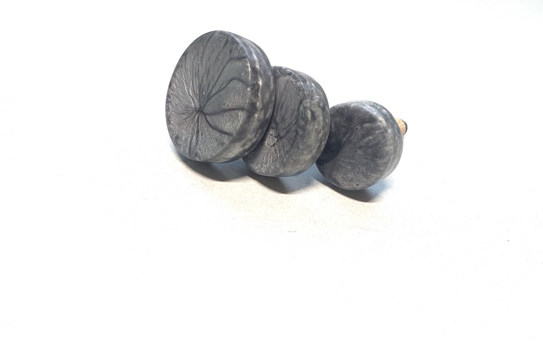 Resin Drawer Knobs, Graphite Kitchen Cabinet Furniture Hadles, Gray ...