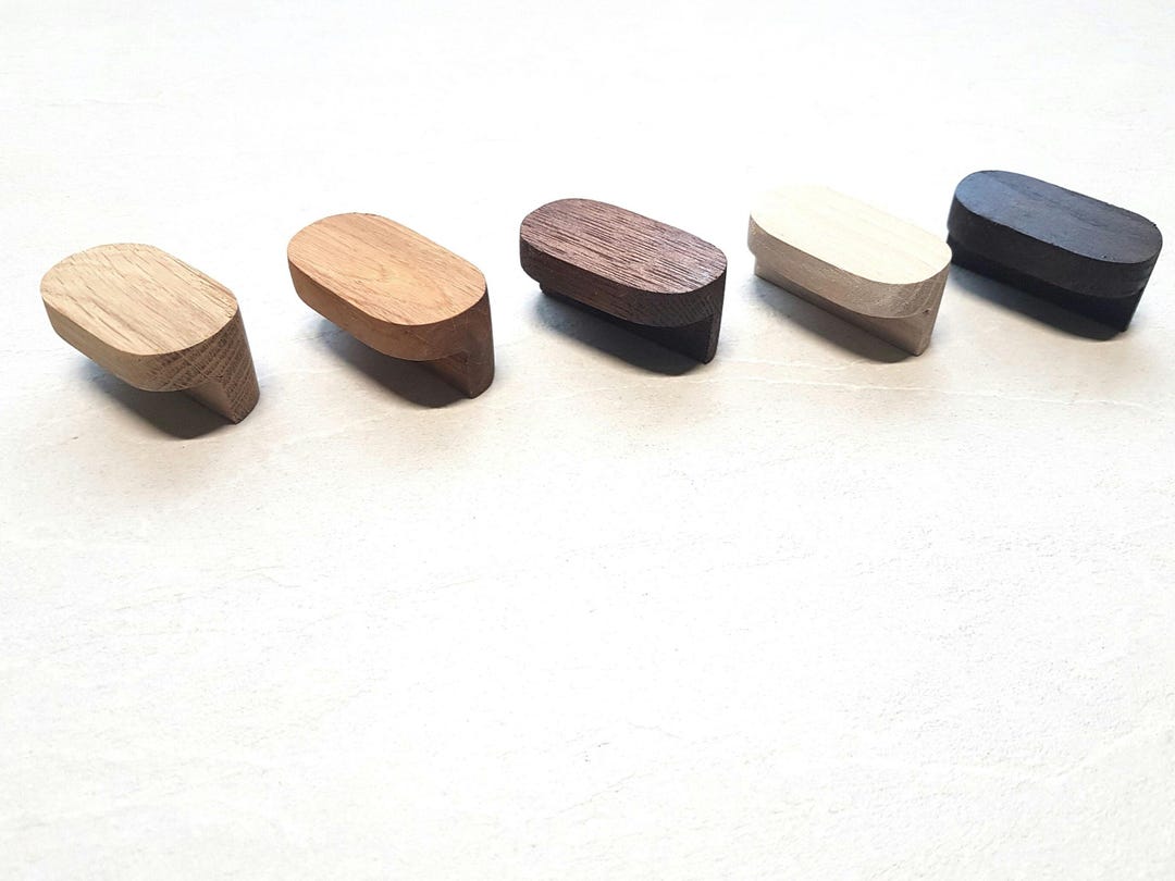 Natural Wood Miniature Knobs for Wardrobes, Kitchen Furniture Handles ...