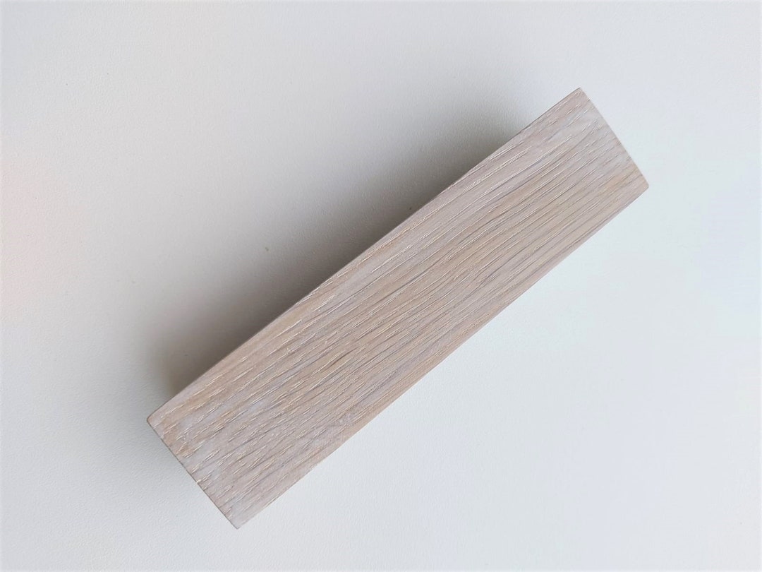 Long Wooden T Handle, White Oiled OAK Wood Pulls Cabinet Furniture ...