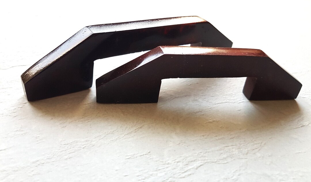 Decorative Epoxy Knob Handles, Black Red Solid Unique Dresser Knobs ...