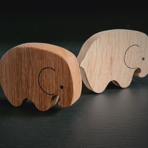 Elephant Knobs for Nursery, Safari Animal Hook, Baby Room Wooden Handle, Children Cabinet Drawer ...