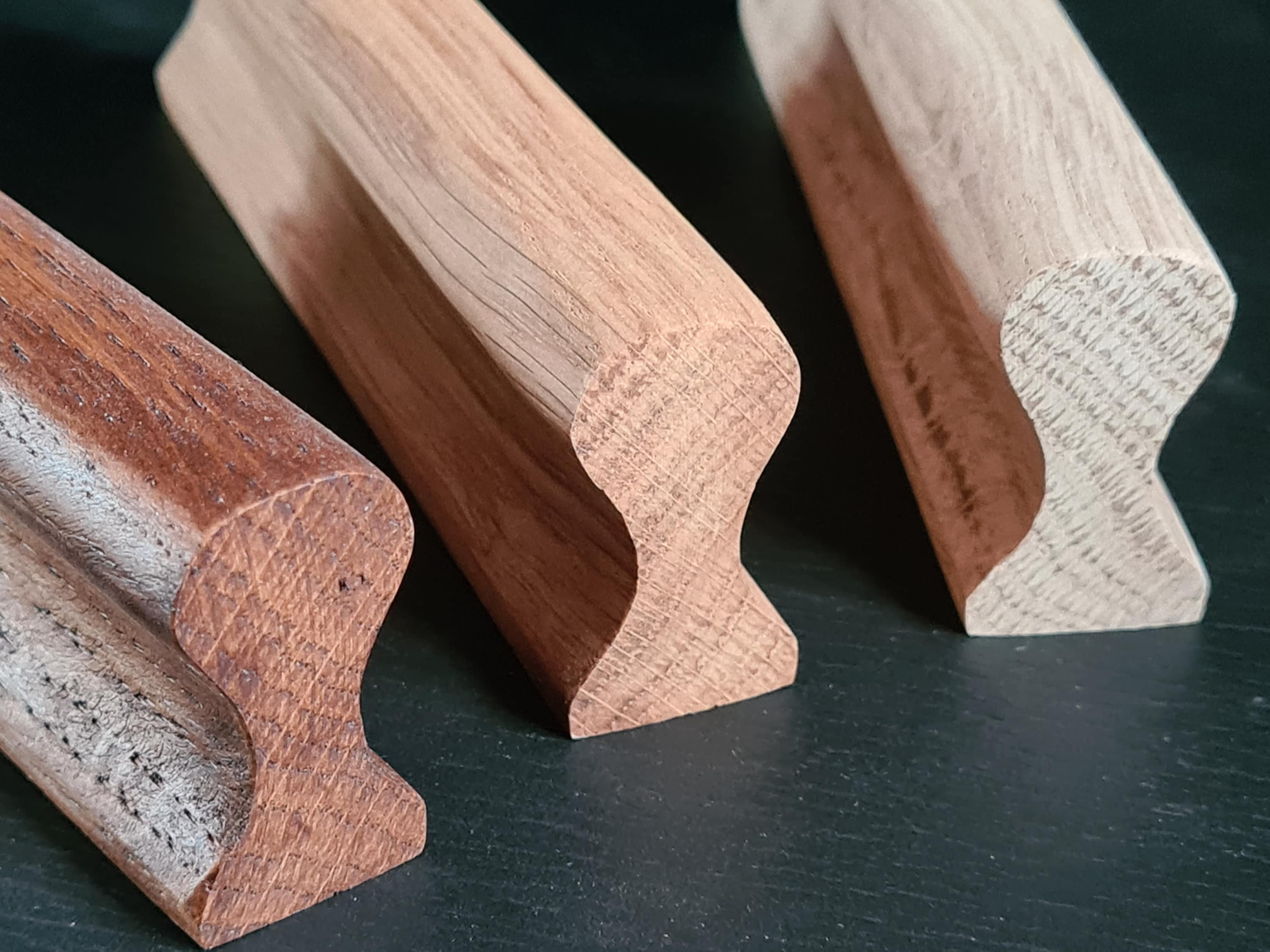Long Handles Pulls, Oak Wood Handles, Handmade Pull-out Cabinet ...