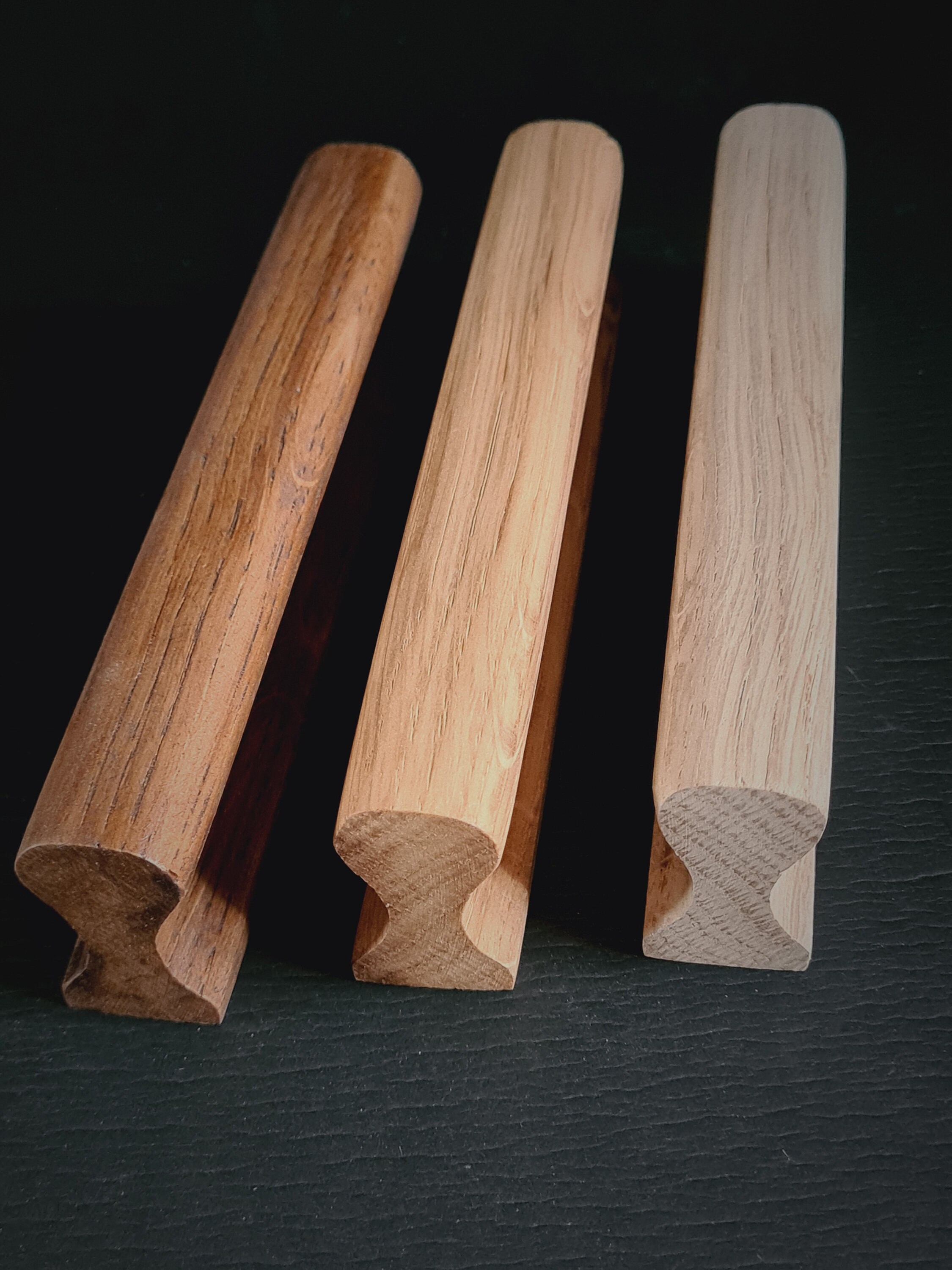 Long Handles Pulls, Oak Wood Handles, Handmade Pull-out Cabinet ...