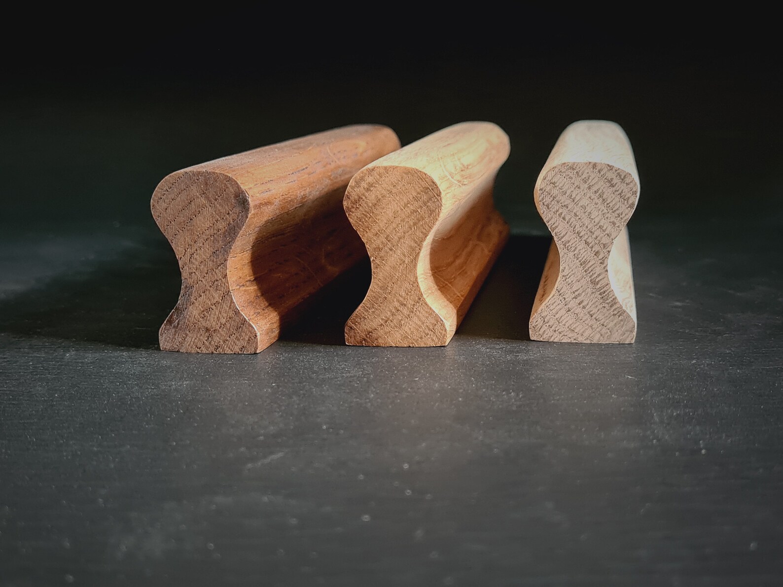 Long Handles Pulls, Oak Wood Handles, Handmade Pull-out Cabinet ...