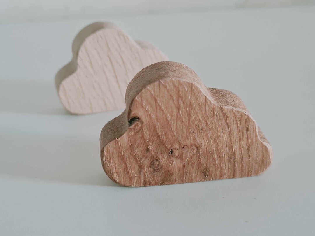 Oak Handles Set, Cloud Nursery Knobs for Drawers and Cabinets, Pull-out ...