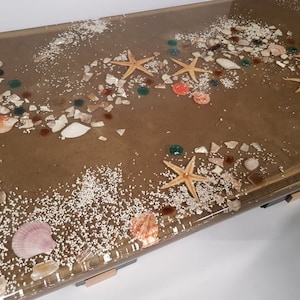 Ocwan Seashell Table "zanzi", Beach Wedding Gift Idea, Coastal Home ...