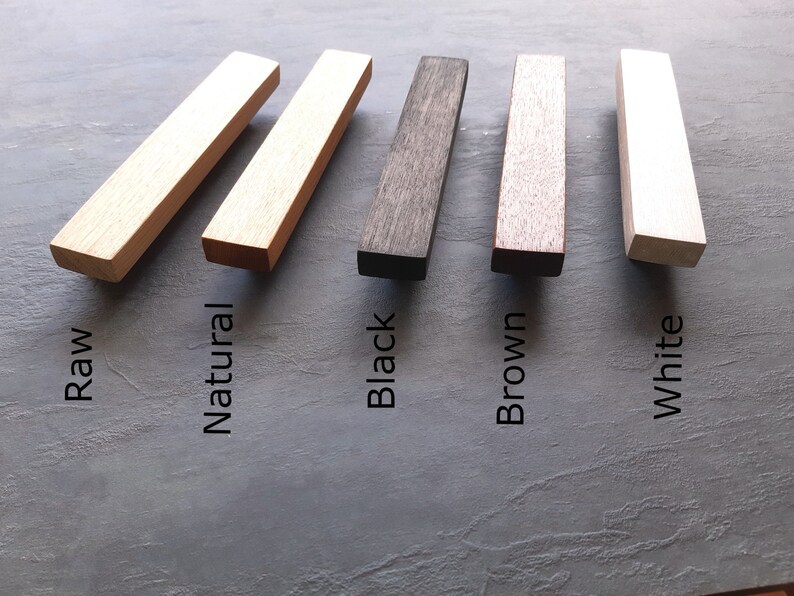 Classic Wood Handles, Custom Fit Long Line Pulls, Unfinished OAK Wood ...