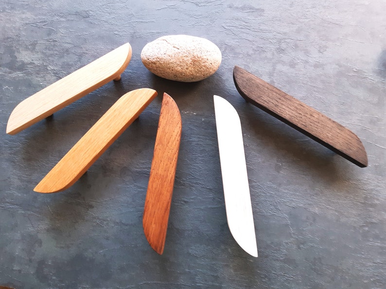 Elegant Wooden Pulls, Handmade Handles, Decorative Pull Handle, Modern ...